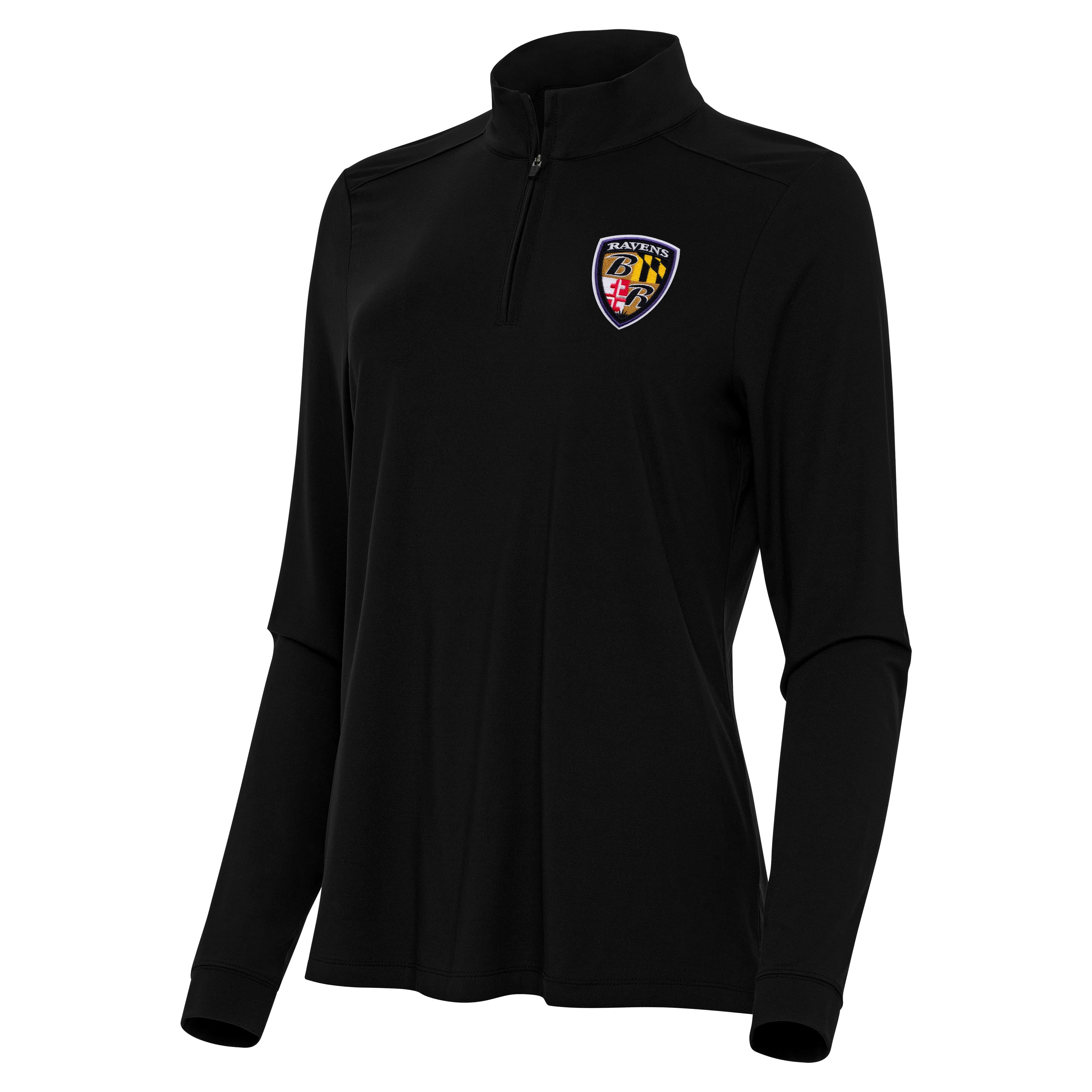 Baltimore Ravens Throwback Womens Intent Quarter Zip Pullover – Antigua ...